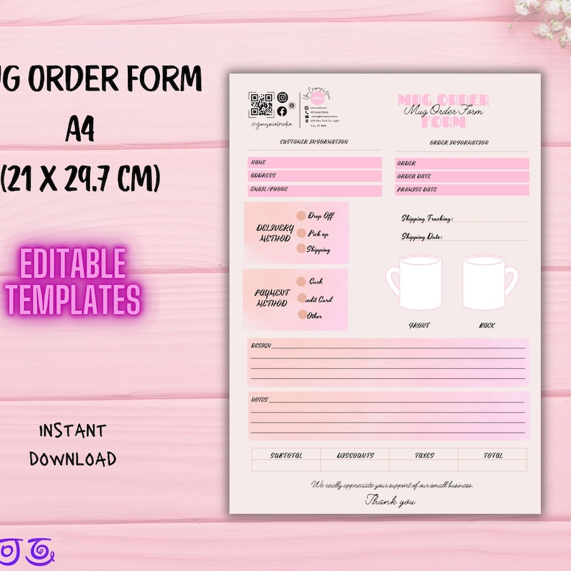 Cup Order Form - Etsy