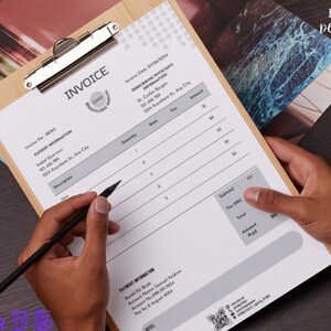 Editable Medical Invoice Template Minimalist Business Invoice Custom ...