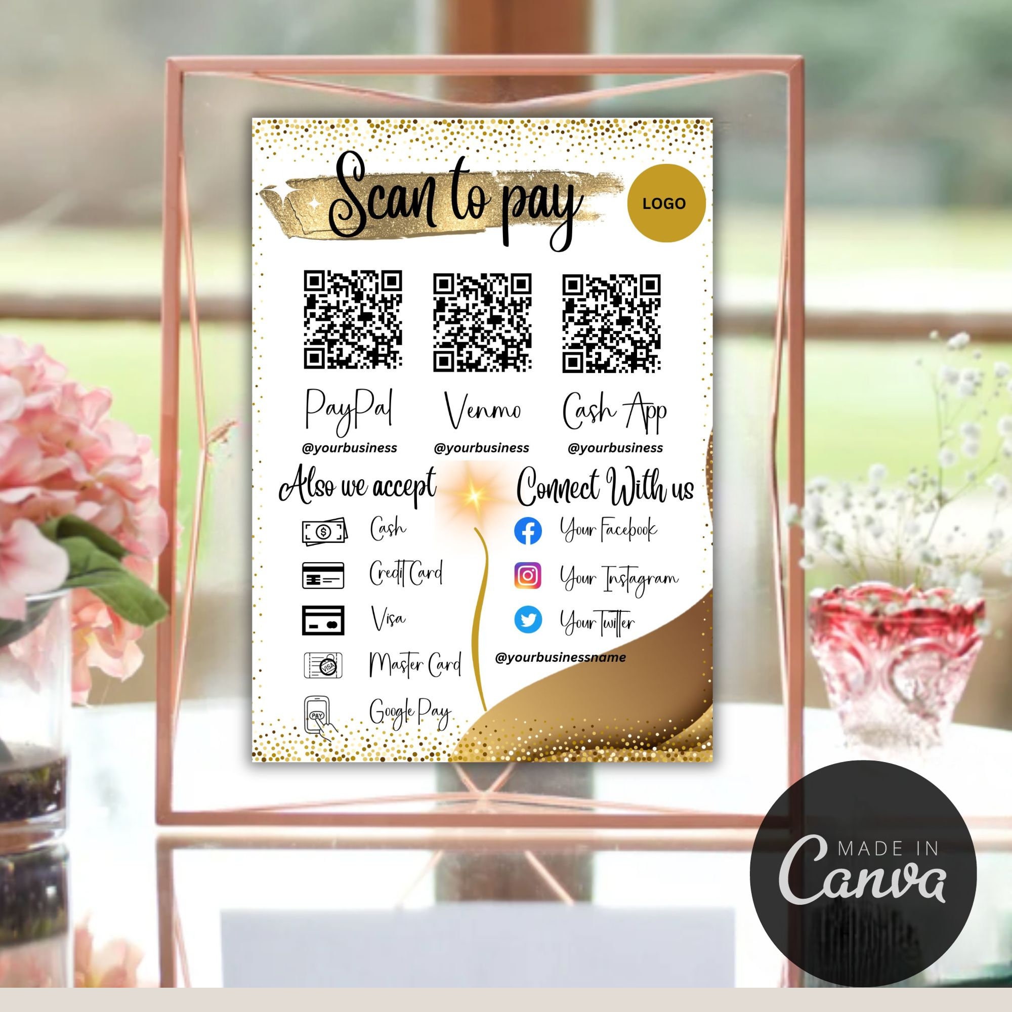 Scan to Pay Template Scan to Pay Sign Pay Here Sign Qr Code Pay Sign ...