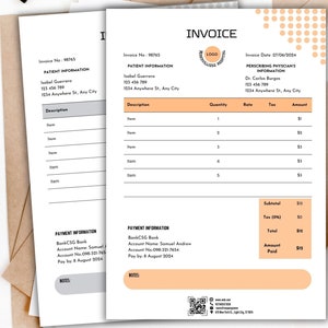 Editable Medical Invoice Template Minimalist Business Invoice Custom ...