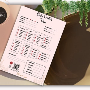 Editable Cake Order Form Template Bakery Order Form Bakery Order Form ...