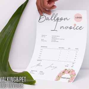 Balloon Invoice Template Receipt Template Business Template Printable ...