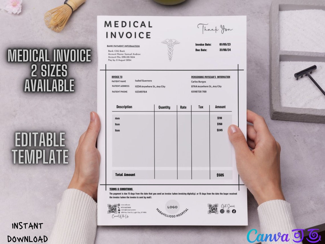 Medical Bill Receipt Medical Bill Receipt Forms Small Business Template ...