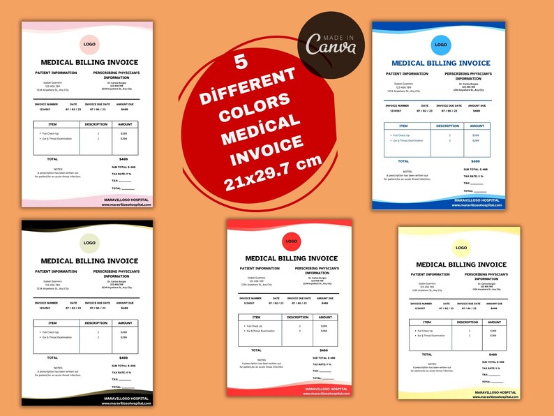 Printable Medical Invoice Template for Small Business Invoice Template ...