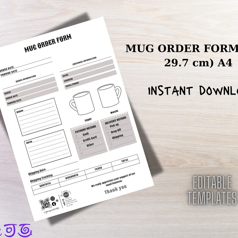 Cup Order Form - Etsy