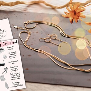 Editable Jewelry Care Card Template Printable Jewelry Care Instructions ...