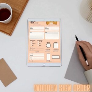 Wooden Sign Order Form Template Printable Craft Sign Order Form ...