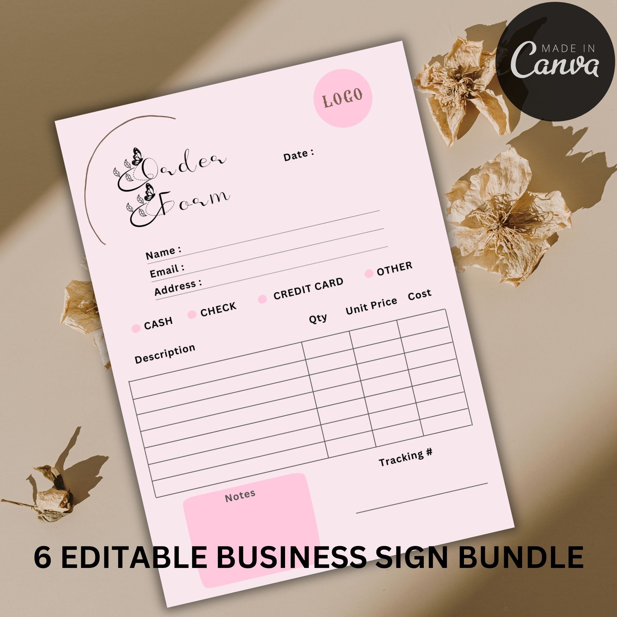 Editable Small Business Sign Bundle, Scan to Pay Sign, Price List, QR ...