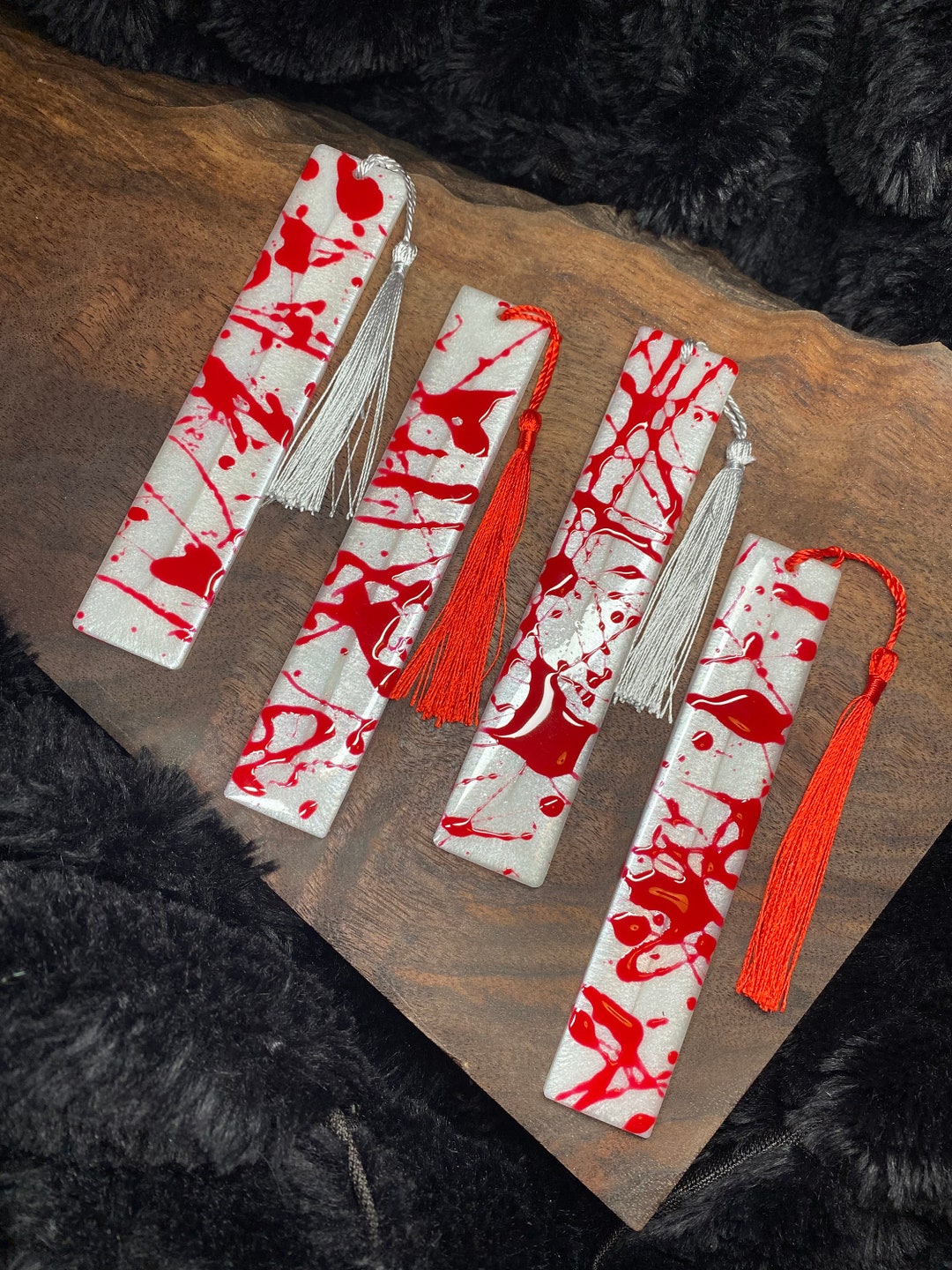 Blood Splatter Bookmark - Etsy