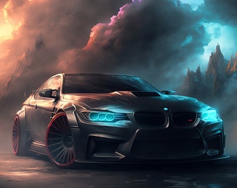 BMW Inspired Digital Art, Digital Car Print, Car Poster, BMW ...