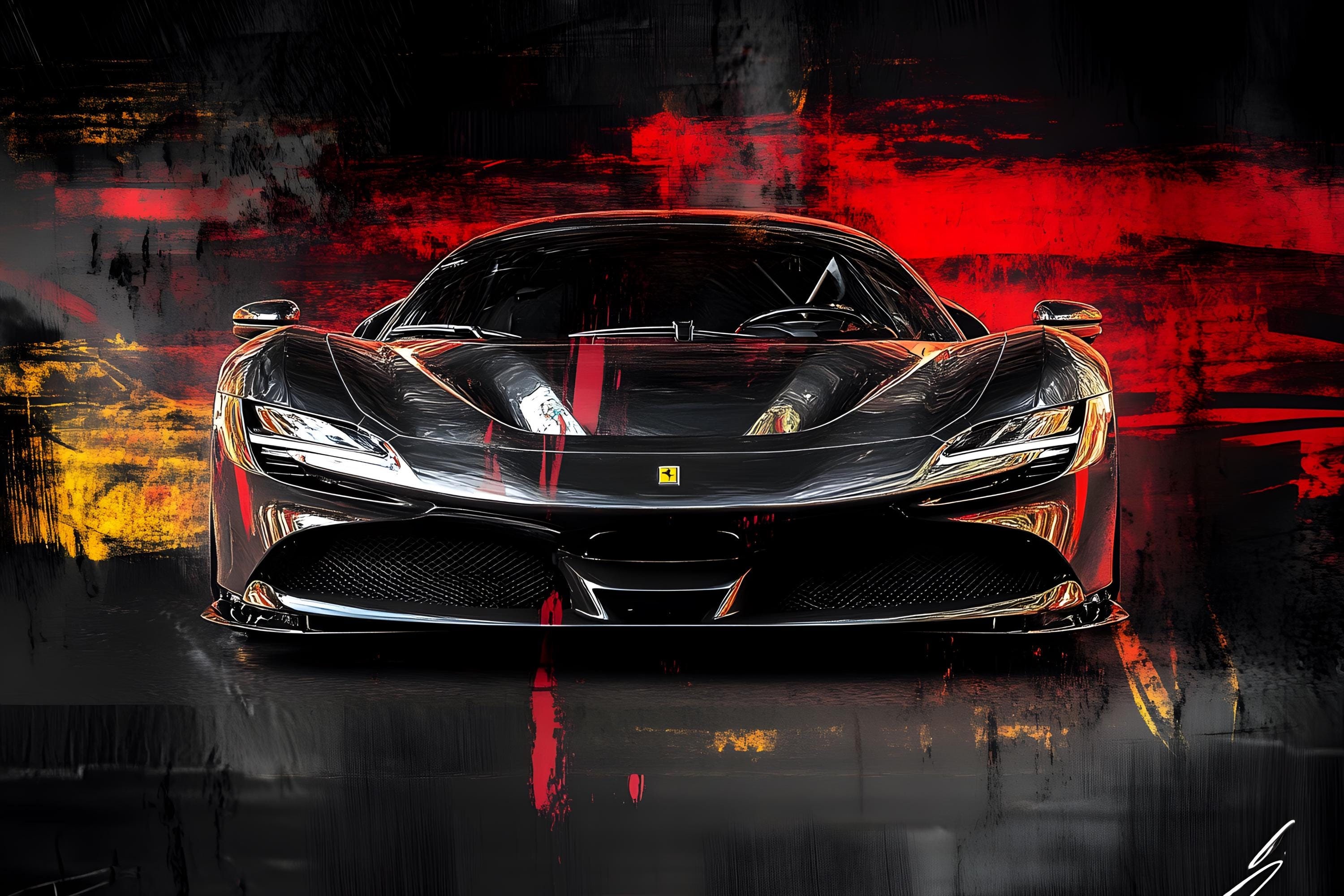 Ferrari SF90 Digital Print - Etsy