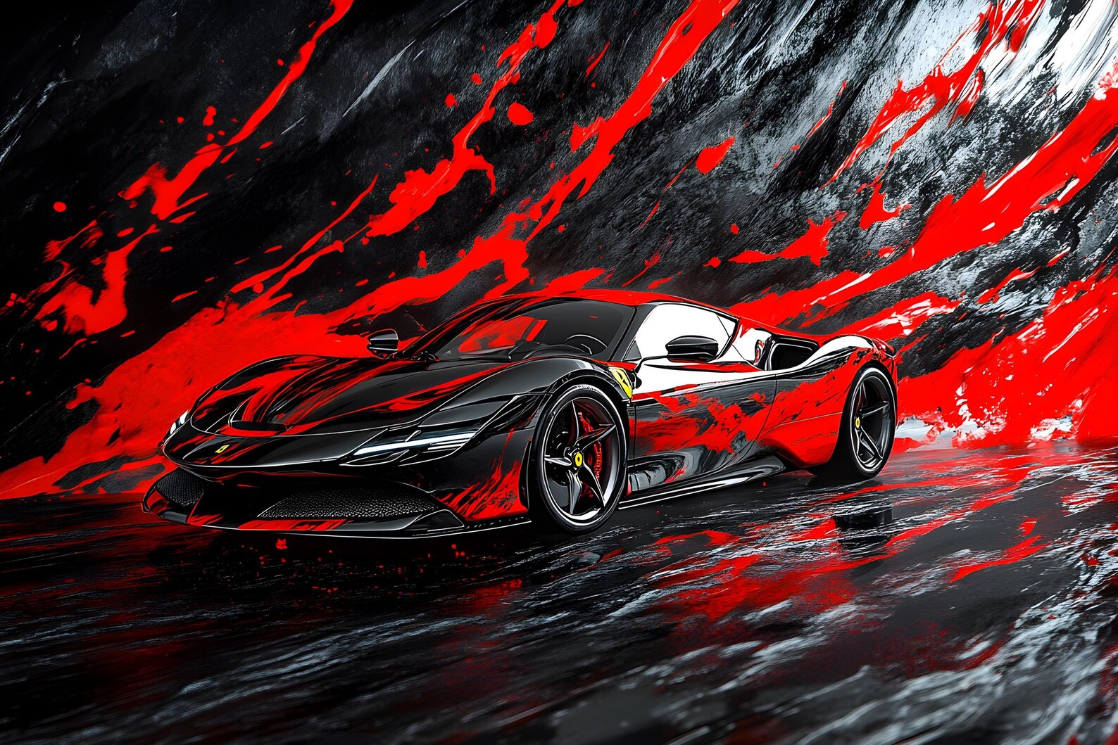 Ferrari SF90 - Digital Print - Etsy