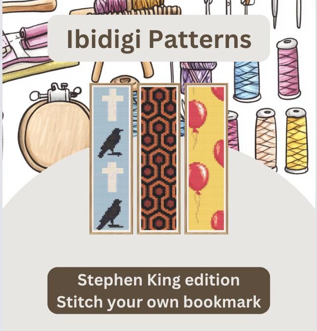 Stephen King Cross-stitch Bookmark Patterns | Inspired by the Shining ...