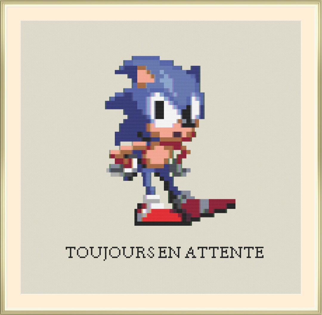 Classic Sonic the Hedgehog Cross Stitch Pattern Downloadable PDF ...