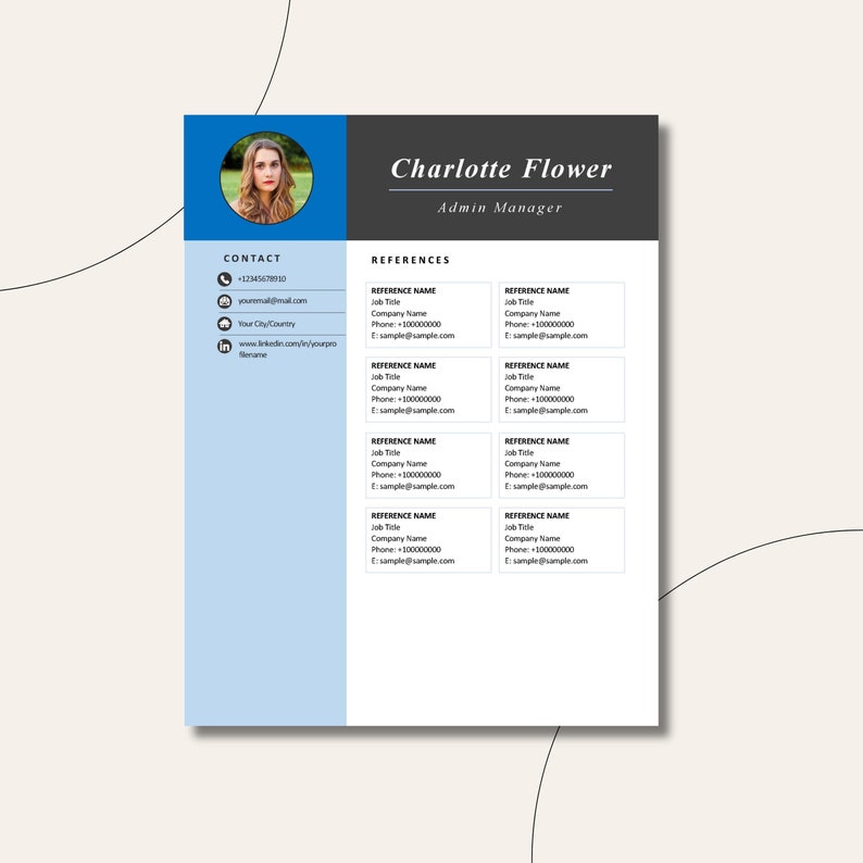 Editable Modern Resume Template Professional CV for Job Seekers Instant ...