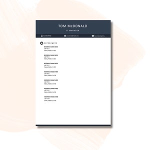 Editable Modern Resume Template Professional CV for Job Seekers Instant ...