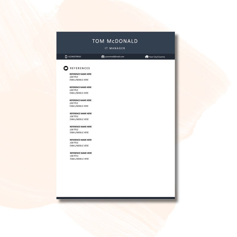 Editable Modern Resume Template Professional CV for Job Seekers Instant ...