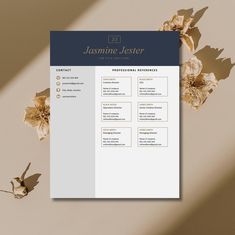 Editable Modern Resume Template Professional CV for Job Seekers Instant ...