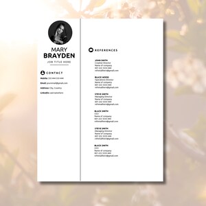 Editable Modern Resume Template Professional CV for Job Seekers Instant ...