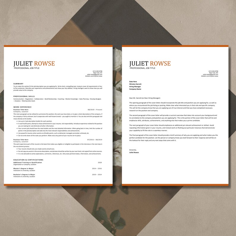 Editable Modern Resume Template Professional CV for Job Seekers Instant ...
