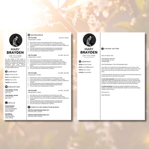 Editable Modern Resume Template Professional CV for Job Seekers Instant ...