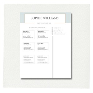 Editable Modern Resume Template Professional CV for Job Seekers Instant ...