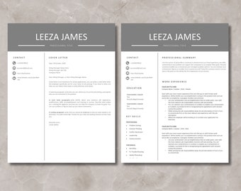 Editable Modern Resume Template Professional CV for Job Seekers Instant ...