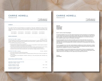 Editable Modern Resume Template Professional CV for Job Seekers Instant ...