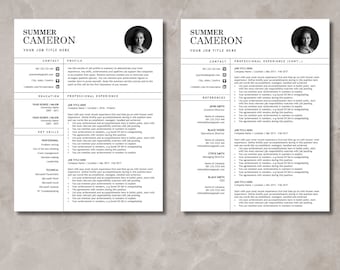 Editable Modern Resume Template Professional CV for Job Seekers Instant ...