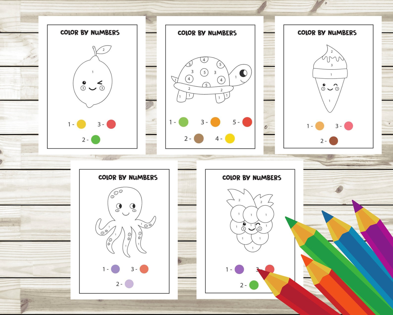 Color by Number Kids Printable, Paint by Number, Homeschool Printable ...