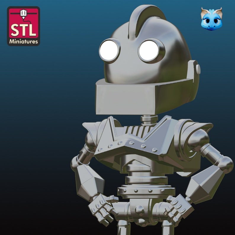 Chibi Iron Giant Inspired 3D Model - Handcrafted Digital Download STL ...