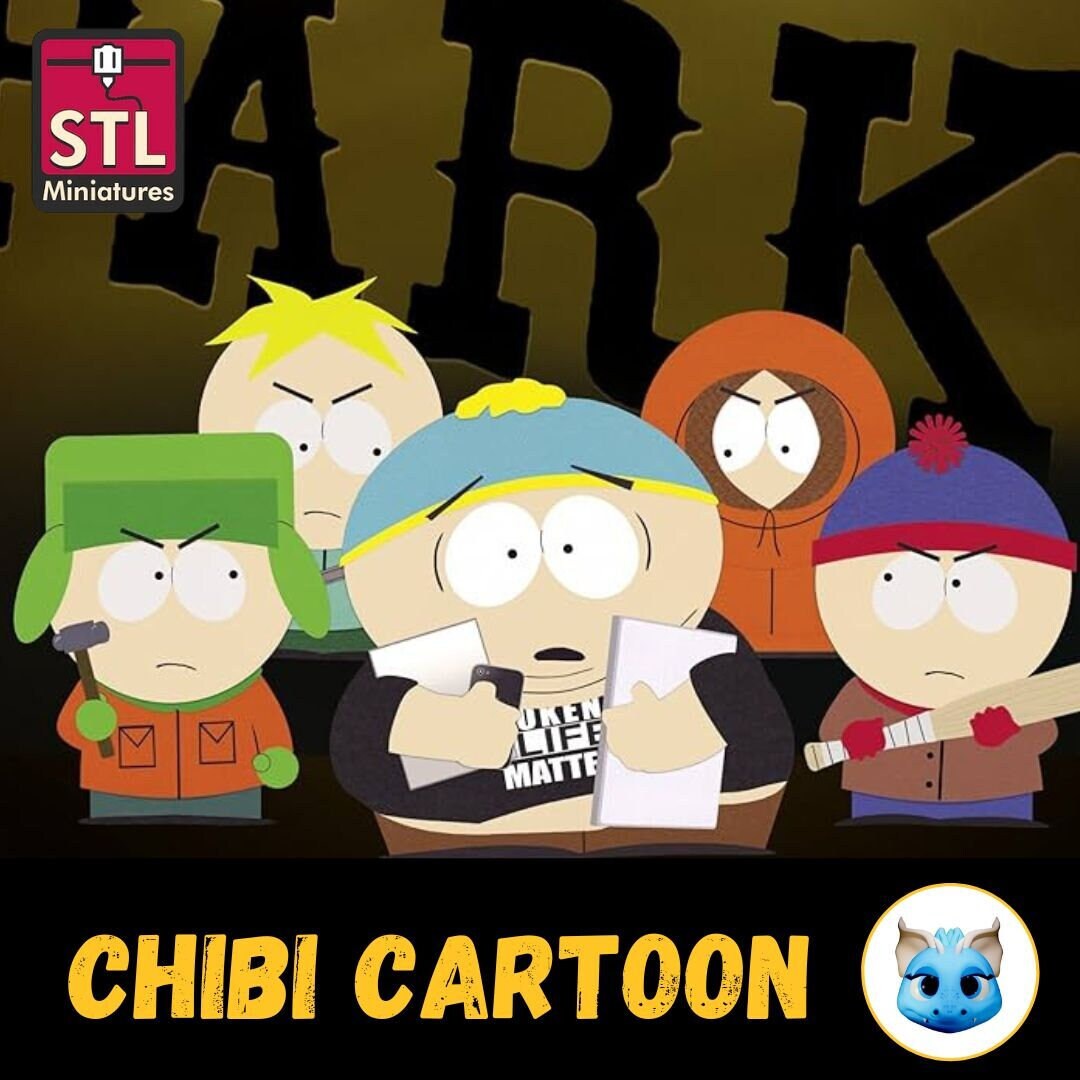 Chibi Cartoon, Tv Series, Printable 3D STL Files: Bring Home Stan, Kyle ...