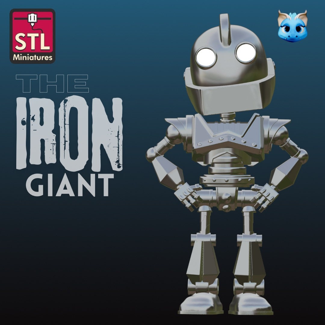 Chibi Iron Giant Inspired 3D Model - Handcrafted Digital Download STL ...
