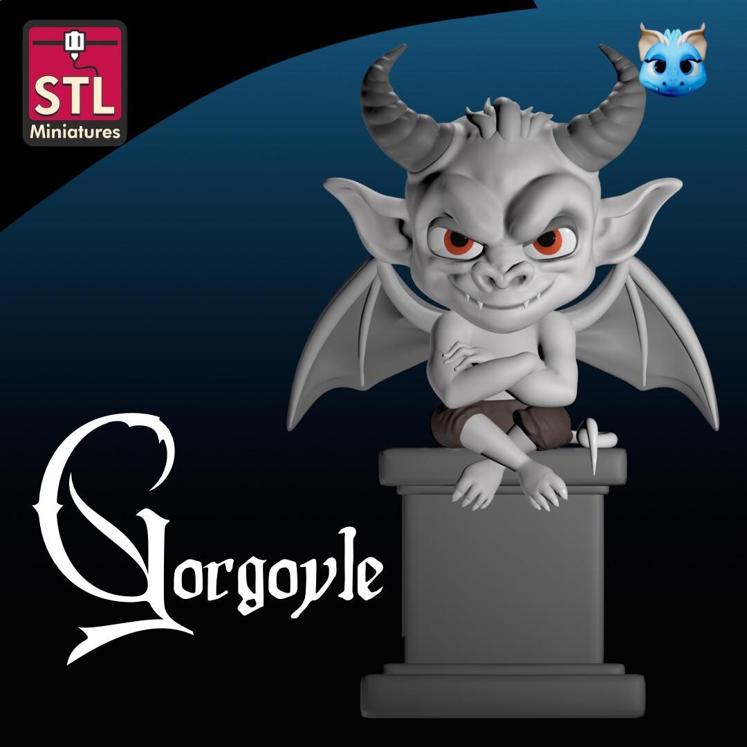 Gargoyle Chibi 3D Printable Model - Modèle 3D Printable Gargoyle Chibi ...