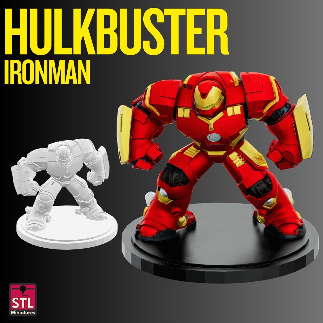 STL File – Iron Man Hulkbuster – Comic Style Fanart 3D Printable Model ...