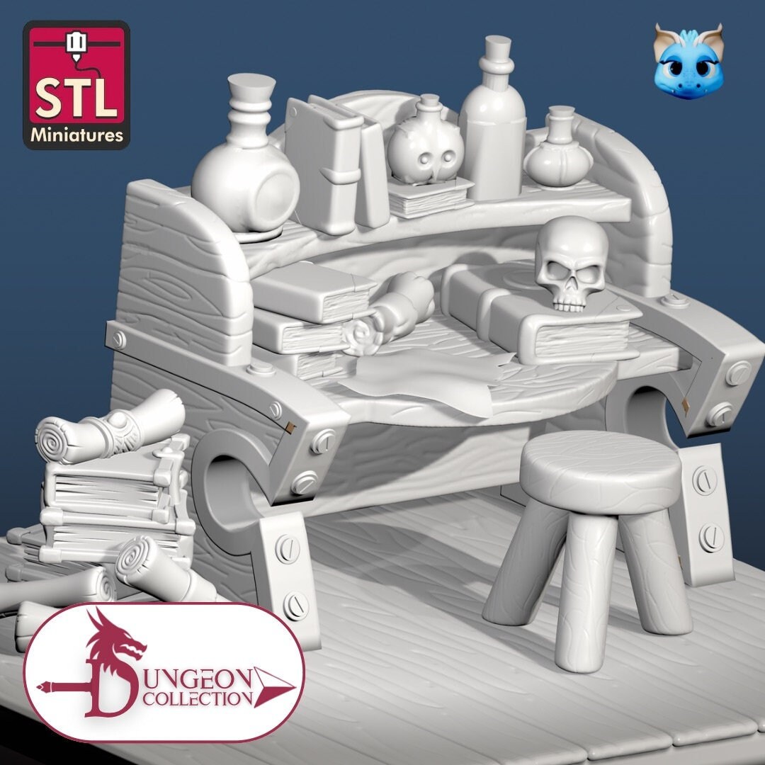 Exquisite 3D Printed Medieval Scribe's Desk Stunning 3D Printed ...