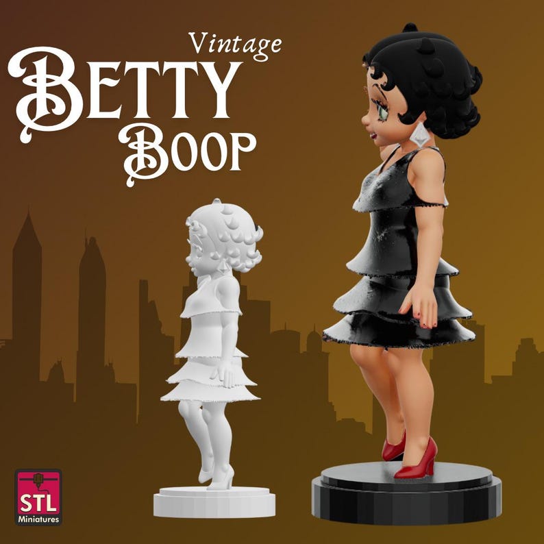 STL File – Betty Boop Comic Style – Fanart Inspired 3D Printable Model ...