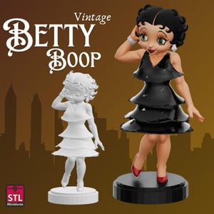 STL File – Betty Boop Comic Style – Fanart Inspired 3D Printable Model ...