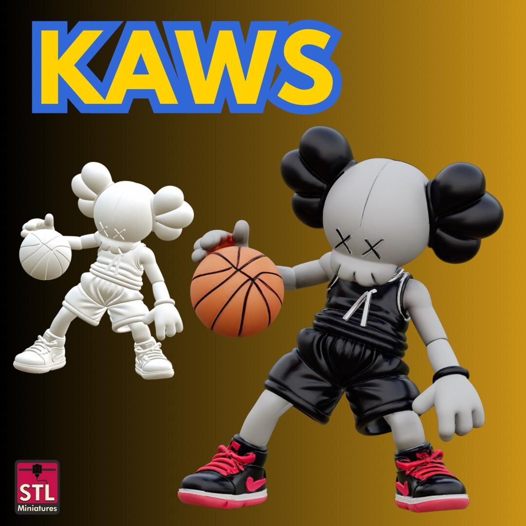 STL File – Kaws Basketball Edition – Comic Style Fanart – 3D Printable ...