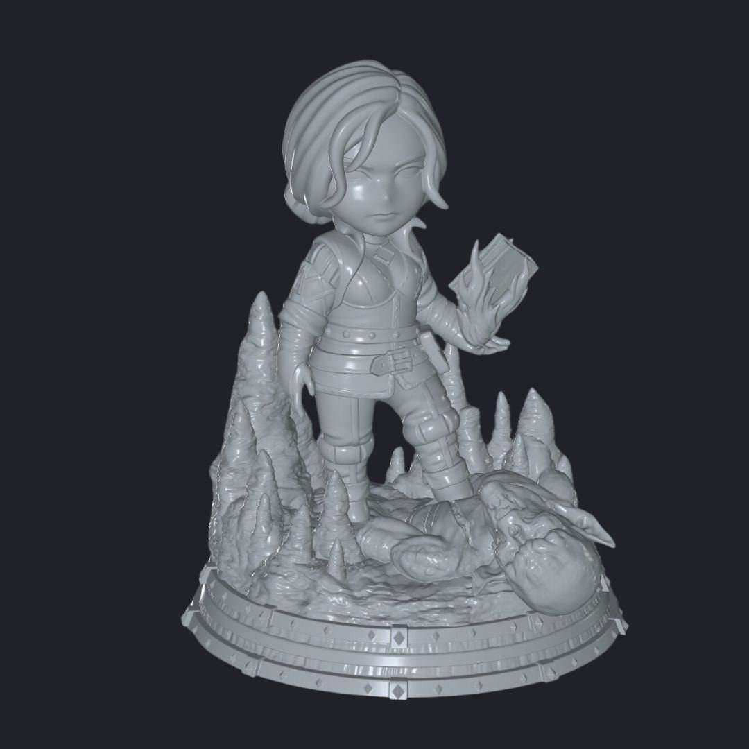 Chibi STL Files the Witcher Ciri, Geralt, Triss, and Yennefer Are ...