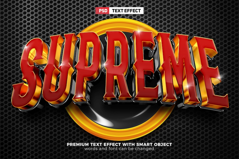 Esport Team 3D Text Effect Logo Template. Photoshop Template - Etsy