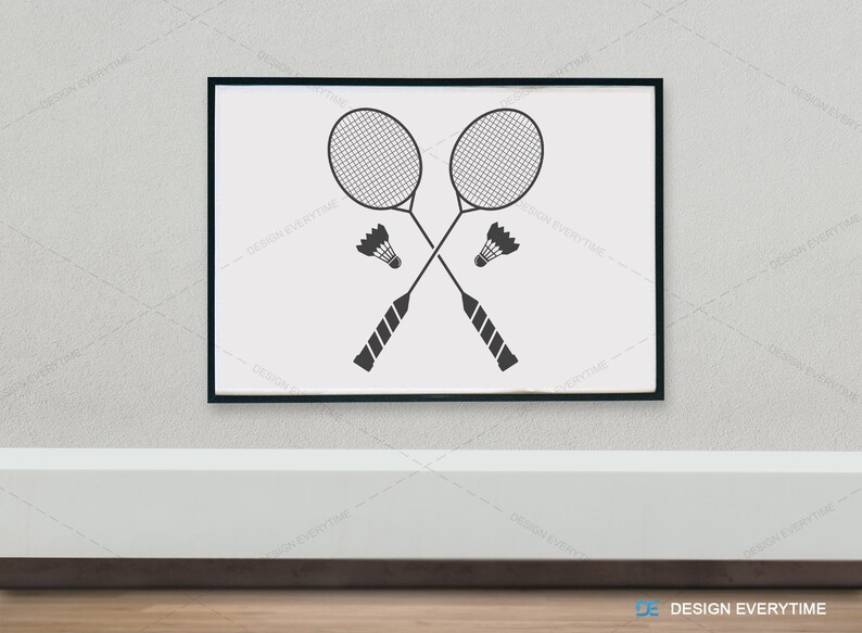 Badminton Vector Bundle SVG, Racket Silhouette, Badminton Illustration ...