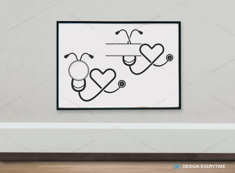 Stethoscope Monogram Bundle, Medical Logo Bundle, Stethoscope ...