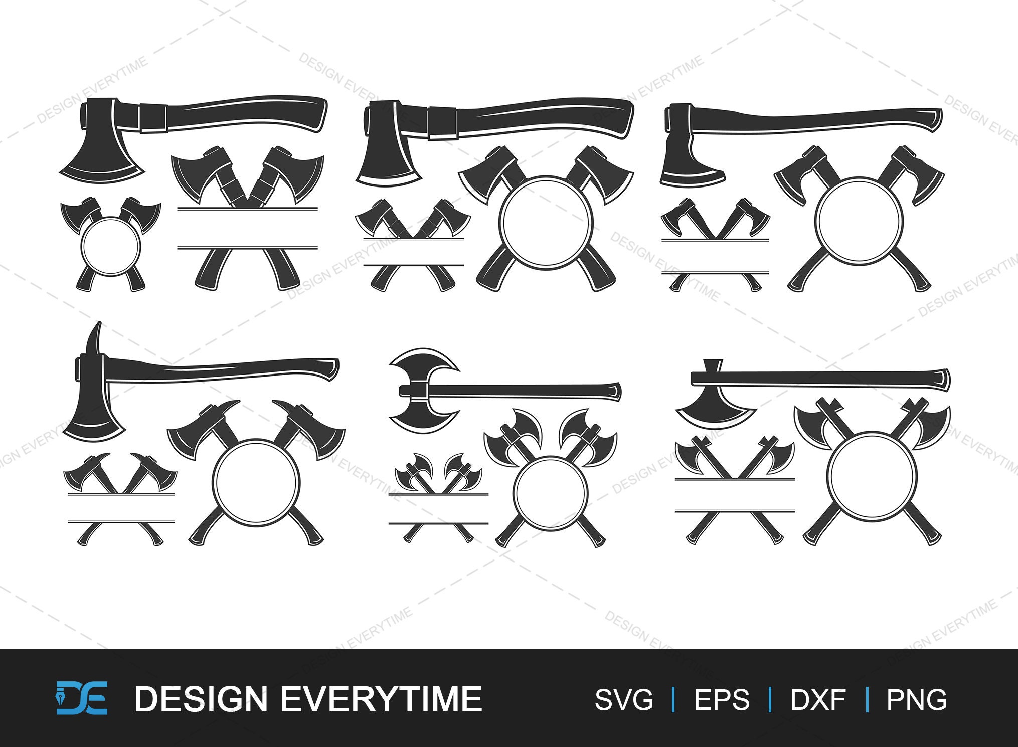 Axe Monogram SVG Bundle Axe Silhouette SVG Bundle Axe Vector - Etsy