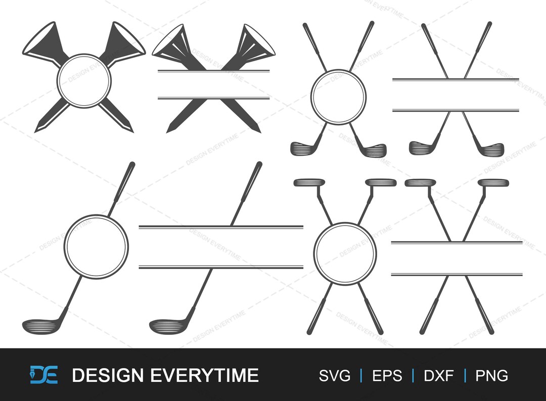 Golf Monogram SVG Bundle, Golf Monogram Vector, Golf Illustration ...