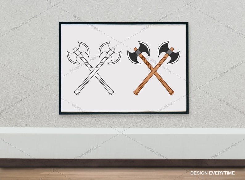 Cross Axe SVG Bundle, Axe Clipart SVG Bundle, Cross Axe, Axe ...