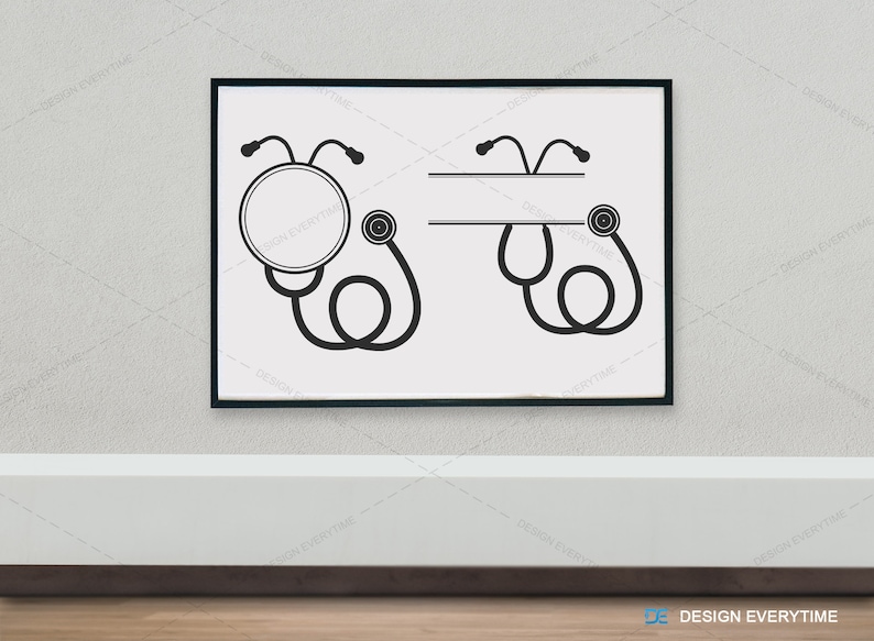 Stethoscope Monogram Bundle, Medical Logo Bundle, Stethoscope ...