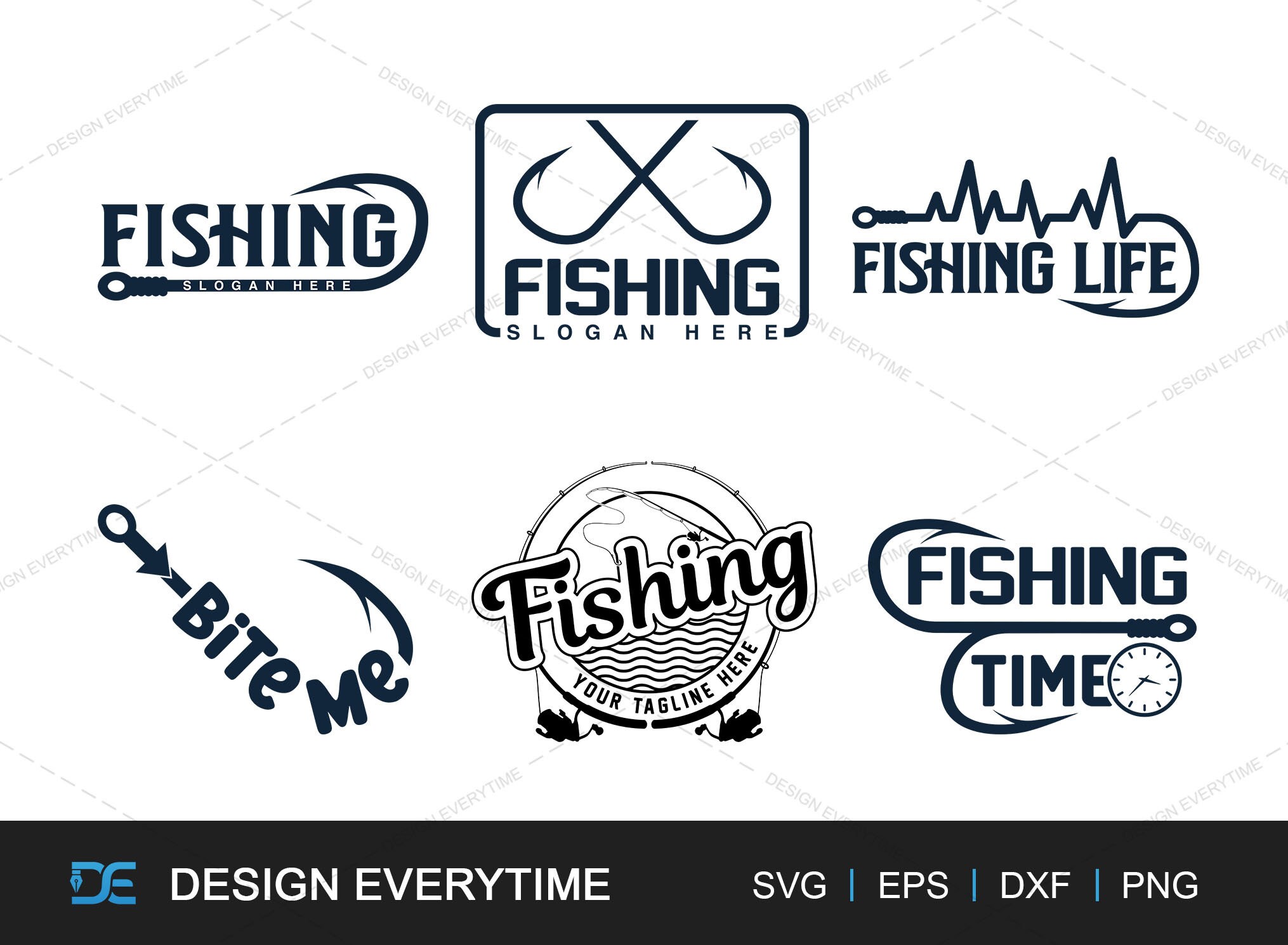 Fishing Typography SVG Bundle, Fishing Logo, Fishing Quotes - Digital ...