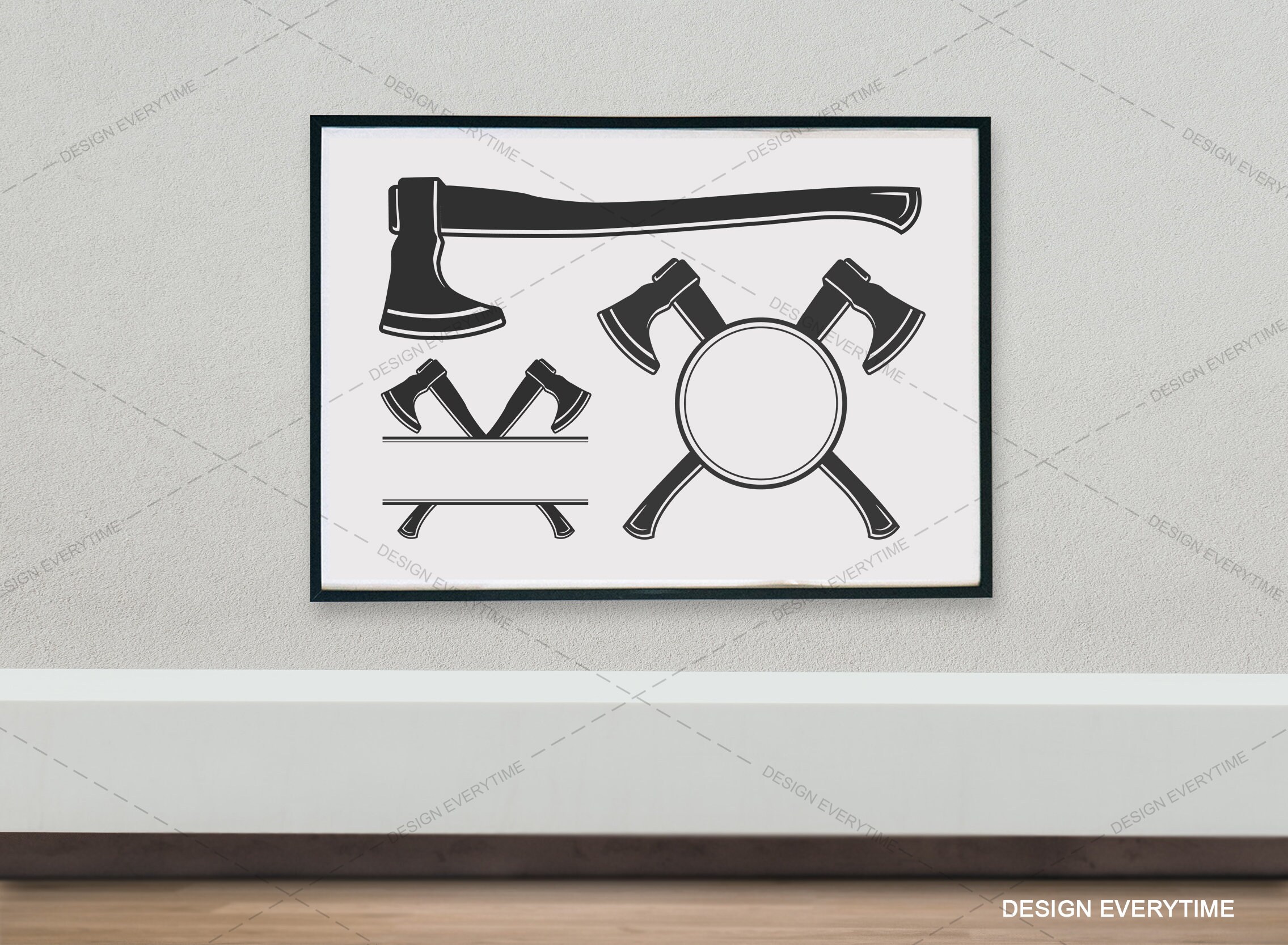 Axe Monogram SVG Bundle Axe Silhouette SVG Bundle Axe Vector - Etsy