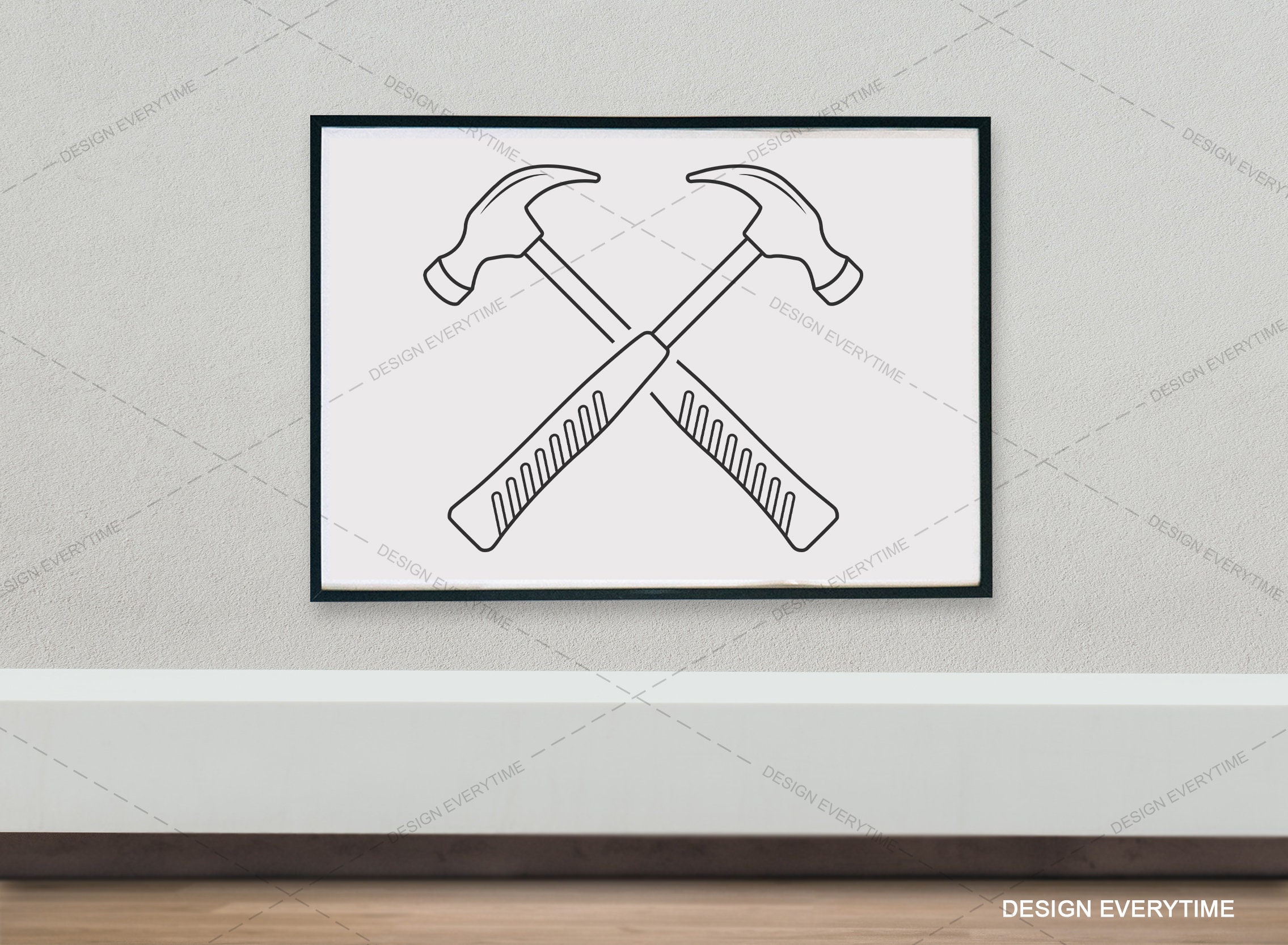 Hammer Clipart SVG Bundle, Hammer Illustration Bundle, Carpenter Vector ...